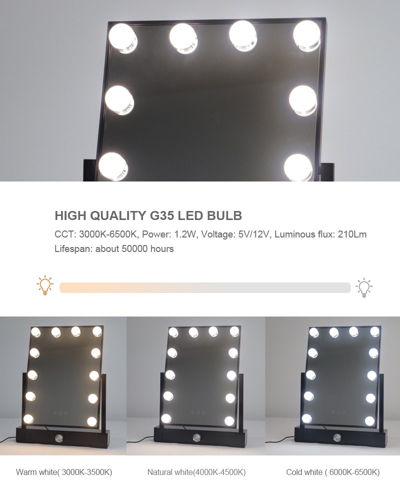 DP330-drawer LED Hollywood mirror with lights