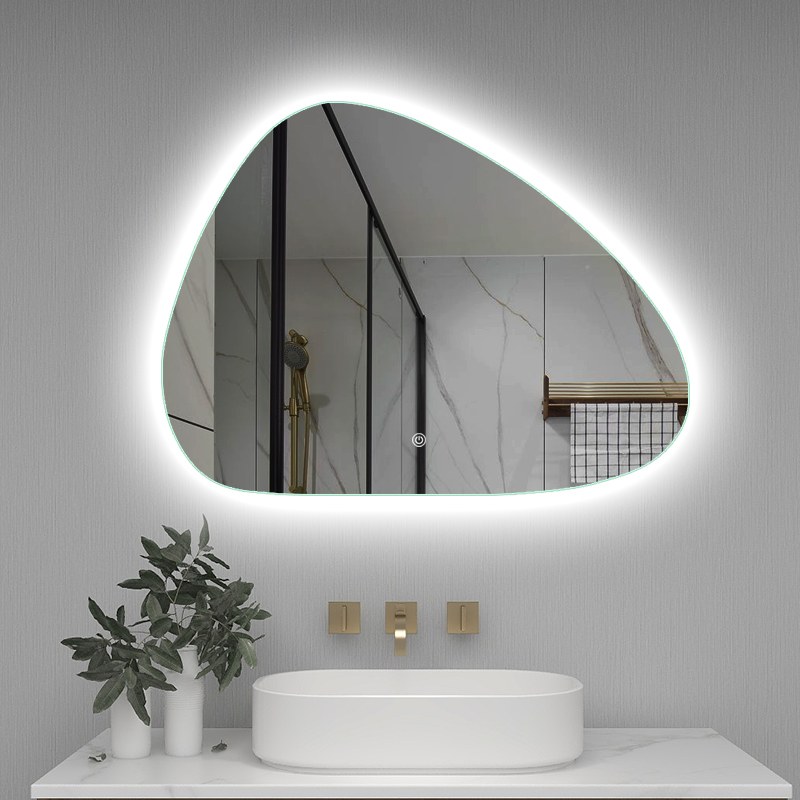 60*80CM LED Backlit Irregular Bathroom Mirror