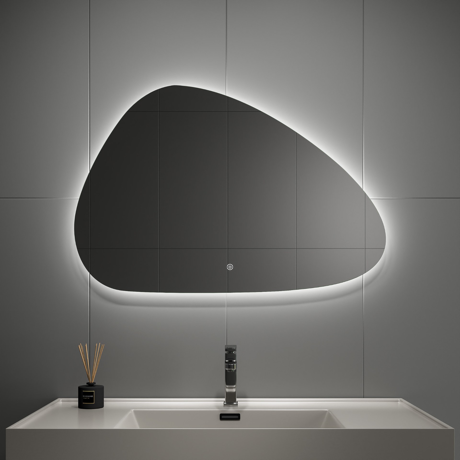 DP517 Irregular Frameless Bathroom Mirror | DAPAI Mirror Manufacturers