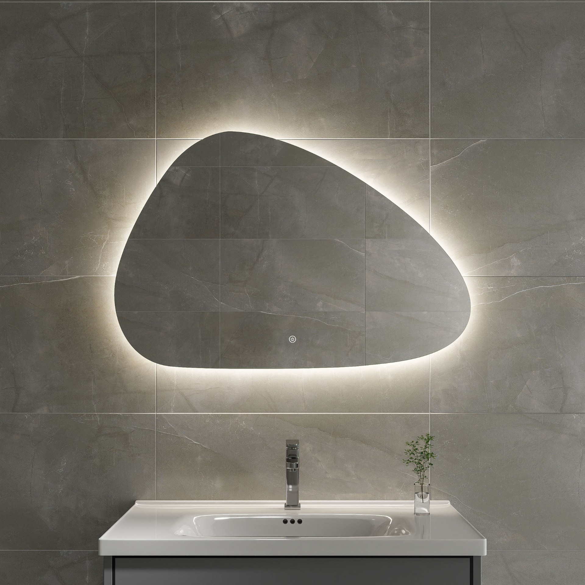 DP517 Irregular Frameless Bathroom Mirror | DAPAI Mirror Manufacturers