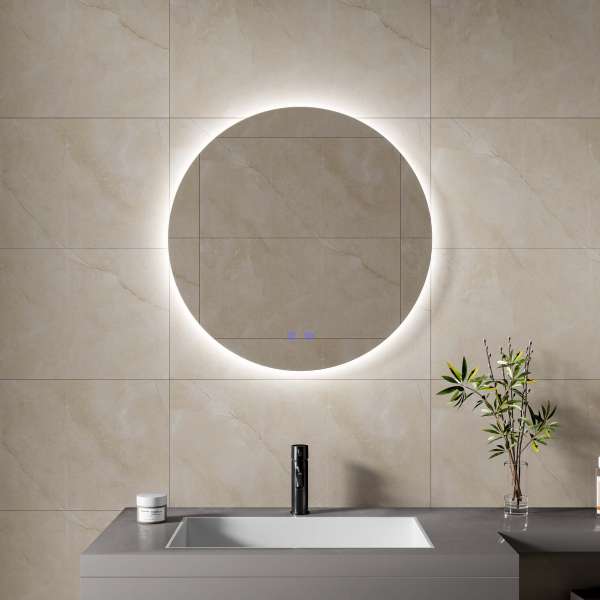DP346 Round LED Bathroom Mirror with Light Anti-Fog | DAPAI Mirror
