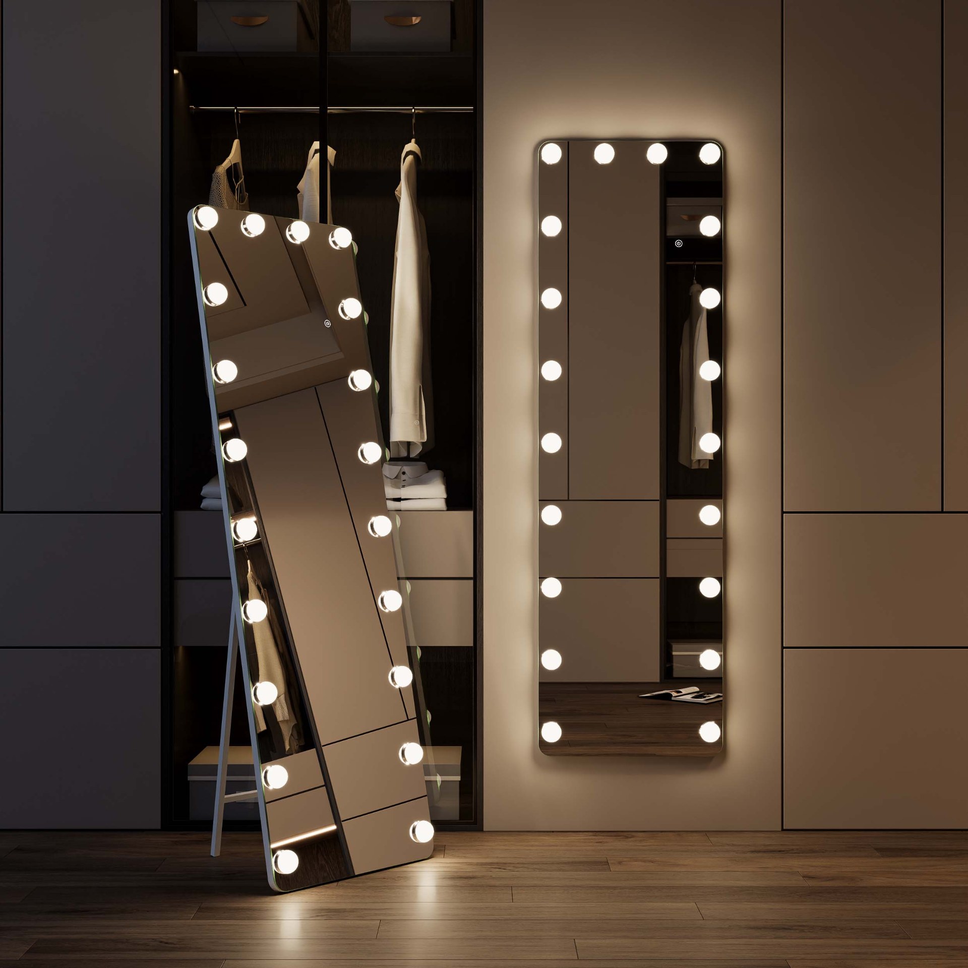 DP395B-X Hollywood Dressing LED Full Length Mirror | Wall Mounted ...